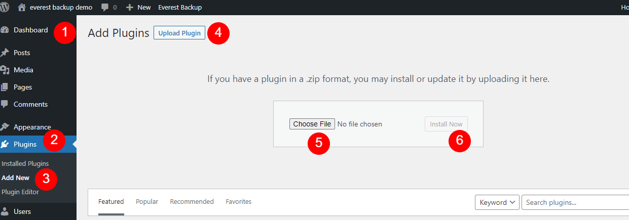 How to install the Everest Backup plugin?