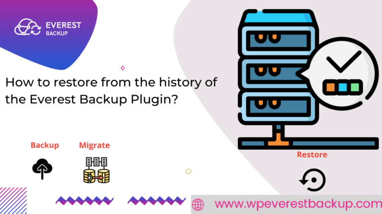 How to restore from the history of the Everest Backup Plugin?