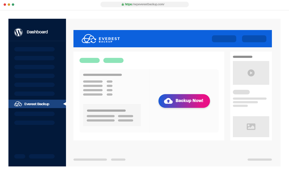Everest Backup WordPress cloud Backup and Migration Plugin