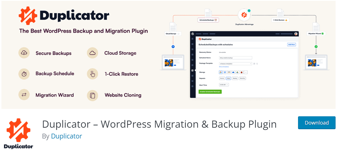 Top 6 Best Wordpress Migration Plugins Compared Everest Backup Wordpress Backup Plugin